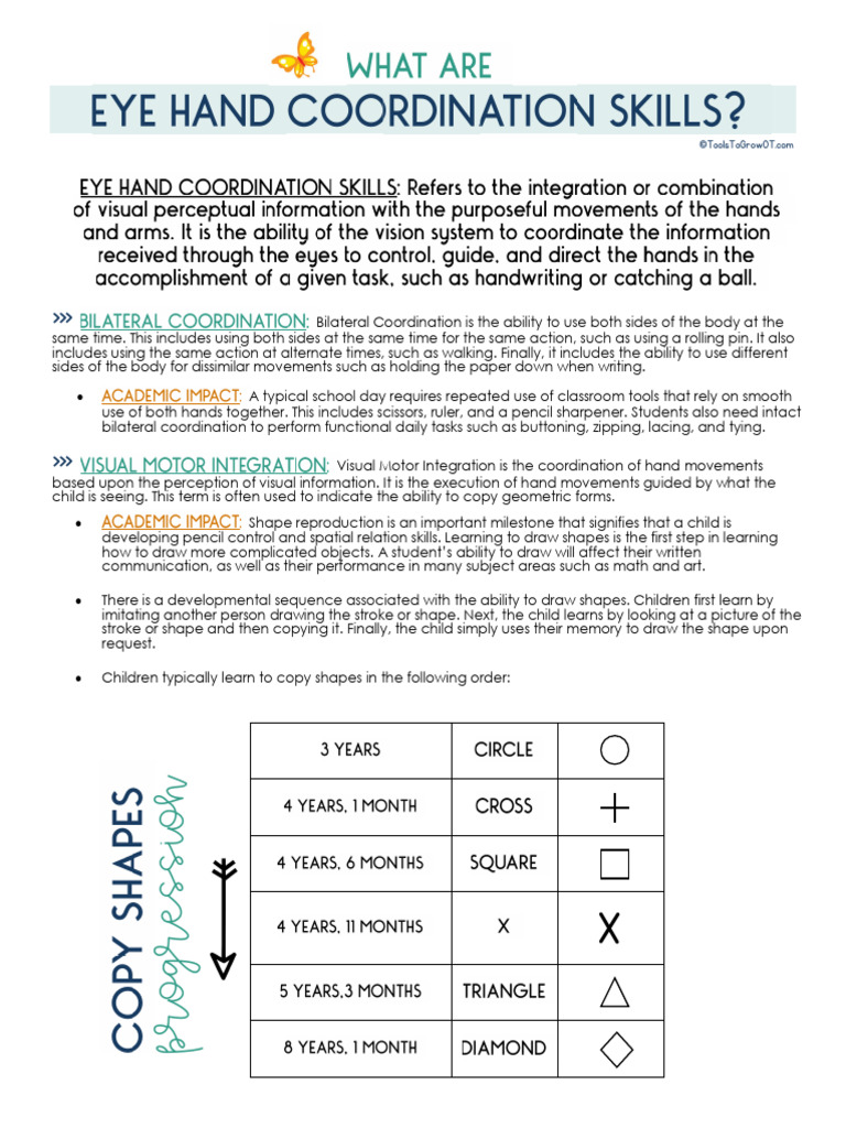 Eye Hand Coordination | PDF