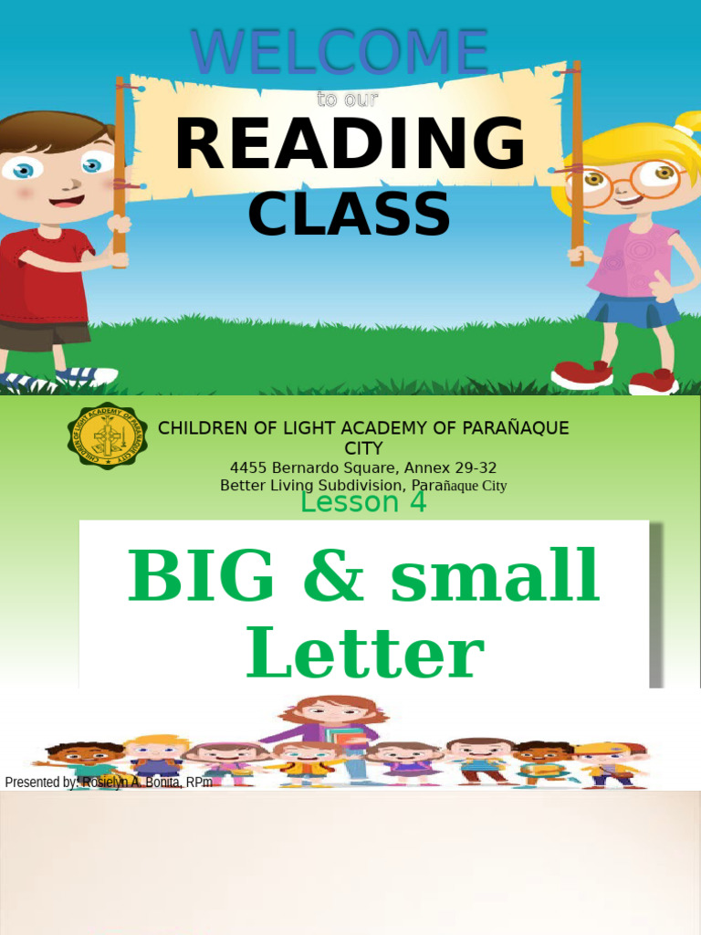 Big and Small Letters Lesson Plan | PDF