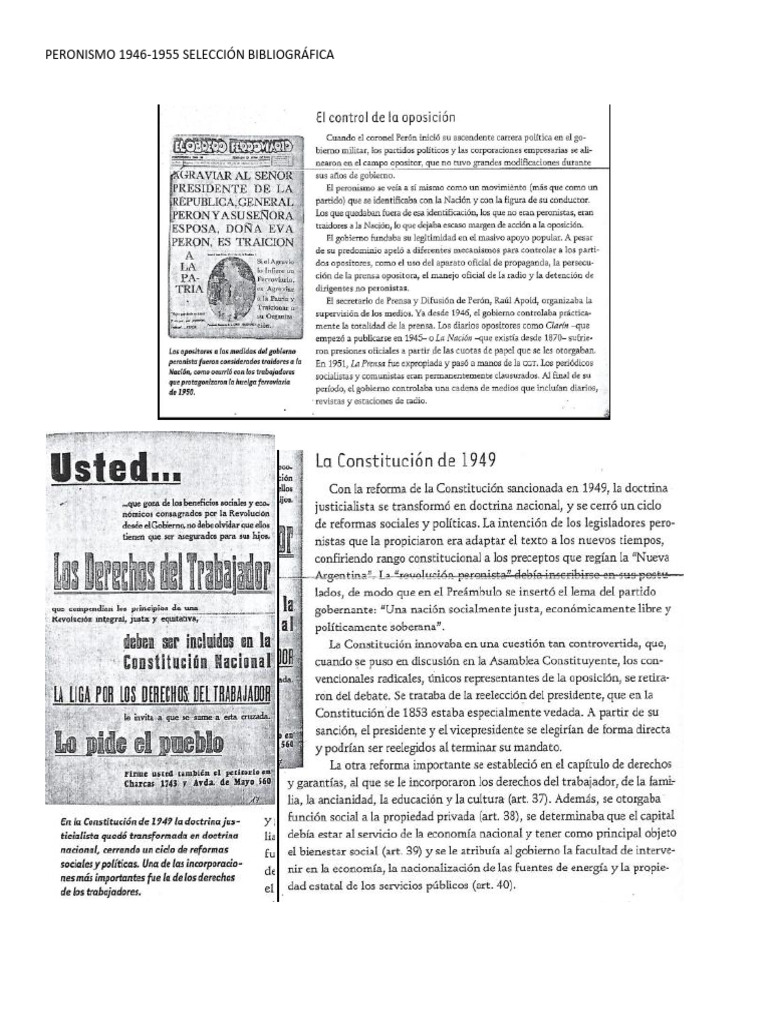 Bibliografía del Peronismo 1946-1955 | PDF