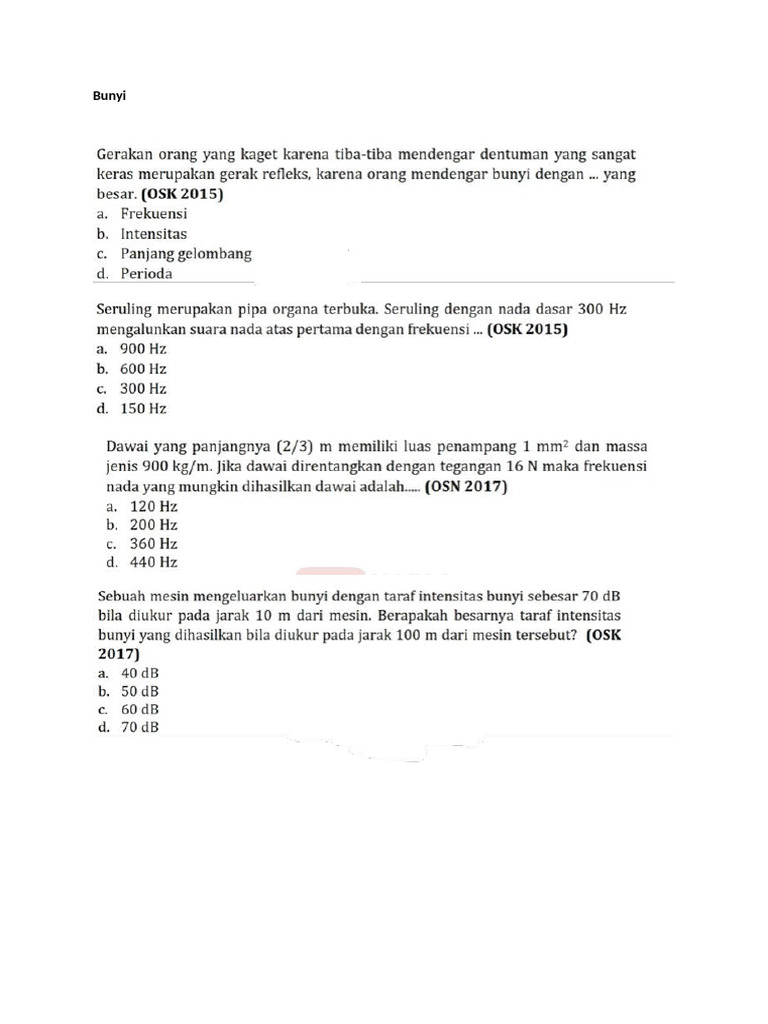 Getaran Gelombang Bunyi | PDF