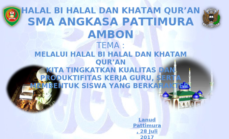 Halal Bi Halal dan Khatam Qur'an SMA Angkasa | PDF