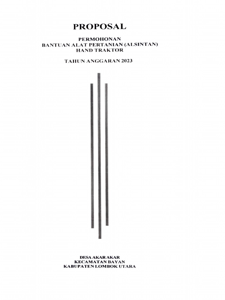 Proposal Alsintan DAA | PDF