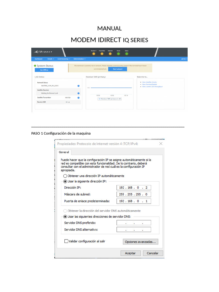 Manual Iq Idirect | PDF