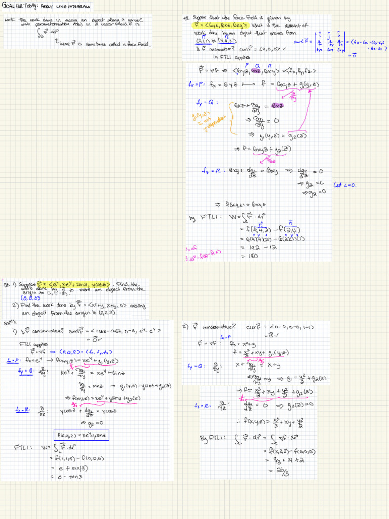 Lecture 25 - Applications-of-Line-Integrals | PDF