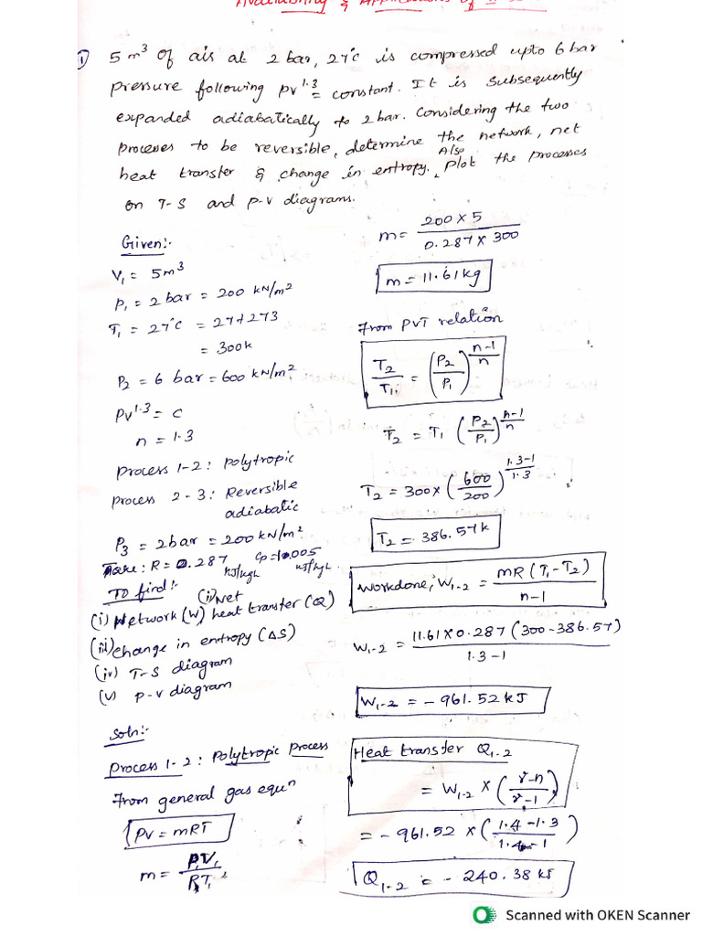 Unit 3 - Problems On Availability and Applications of 2nd Law | PDF