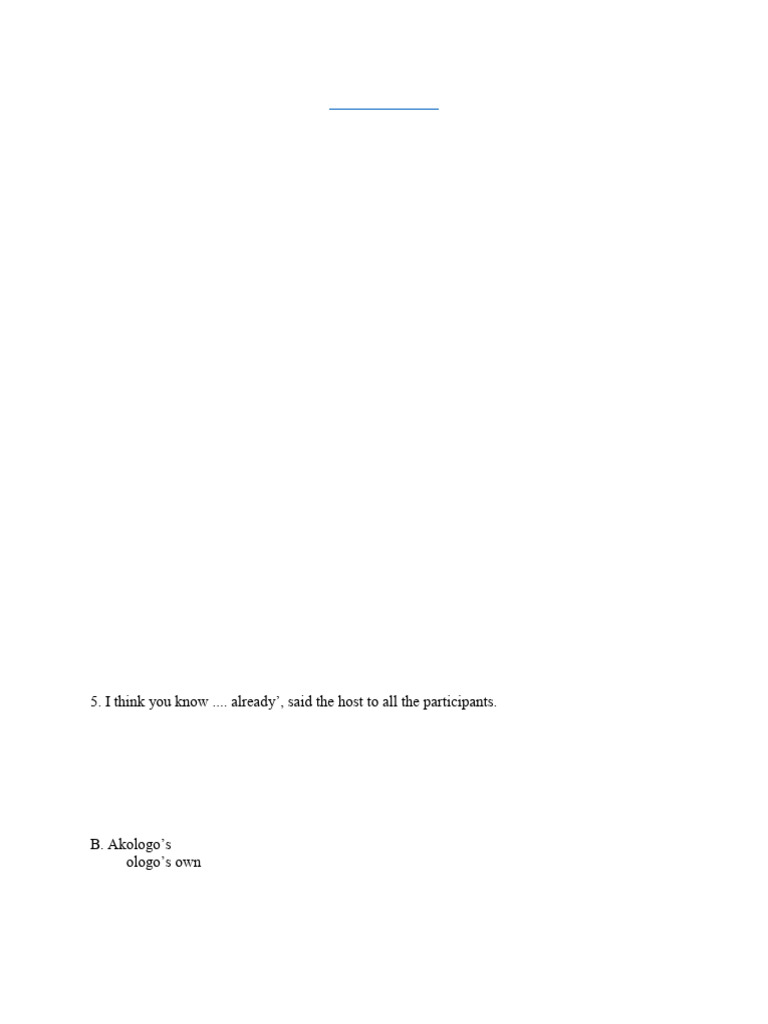 BECE 2025 English Practice Questions | PDF