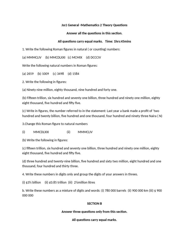 Ss1 first term General-Mathematics theory Question by Mr Tijani-WPS ...