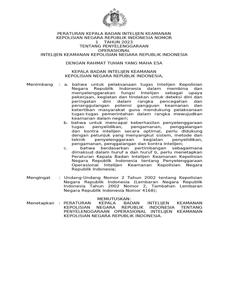 Perkabik No 1 TH 2023 TTG Popi Ok | PDF