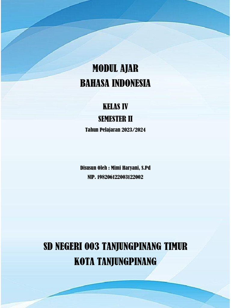 Perangkat Ajar Bahasa Indonesia Kelas 4 Bab VII Asal Usul | PDF