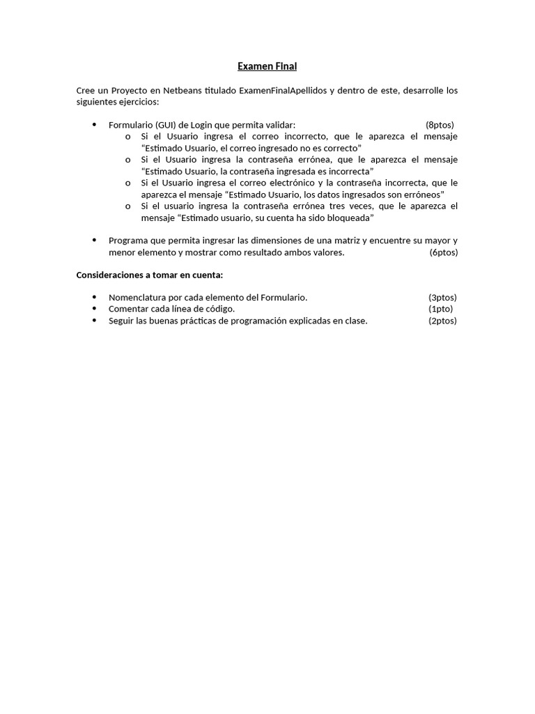 Examen Final POO 2 | PDF