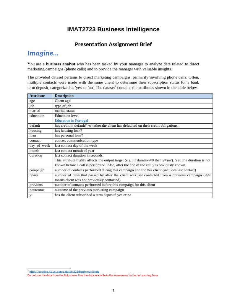 Presentation Assignment Brief | PDF | Data | Cognitive Science