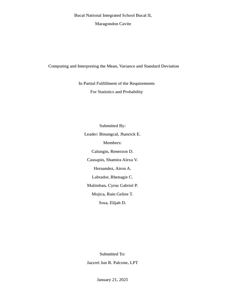 Updated With Interpretation Q3 STAT PERFORMANCE TASK 2 and 3 | PDF ...