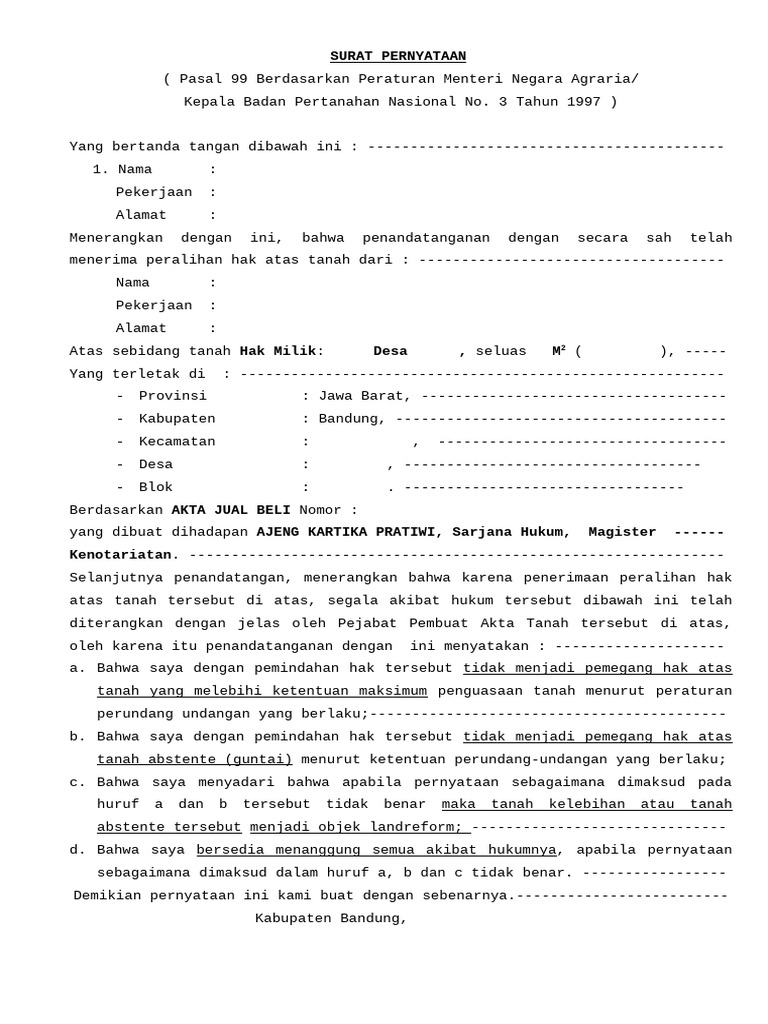 Kelengkapan AJB | PDF