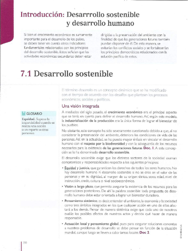 DESARROLLO SOSTENIBLE - TEXTO ESCOLAR HGE DE 2 A+æO-comprimido-230-235 | PDF