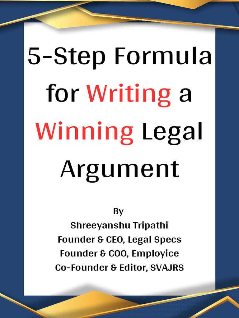 5 Steps to Craft Winning Legal Arguments | PDF | Negligence | Precedent