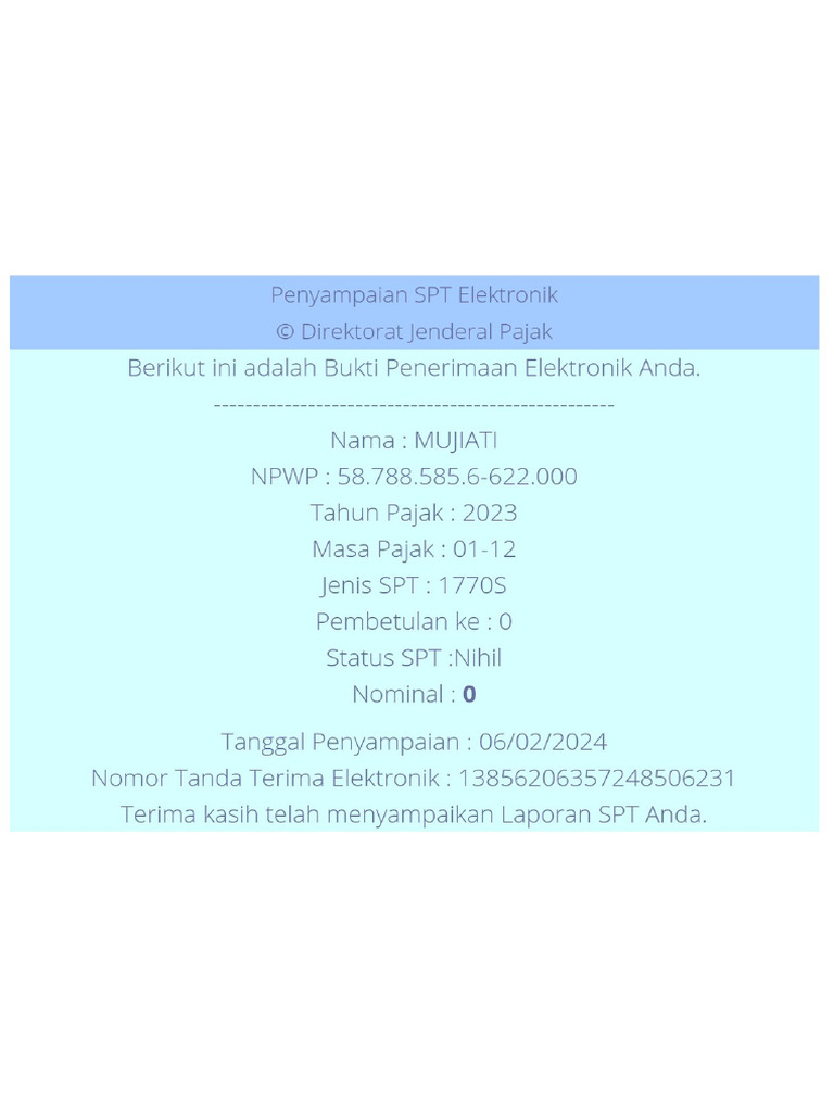 Mujiati SPT 2023 | PDF