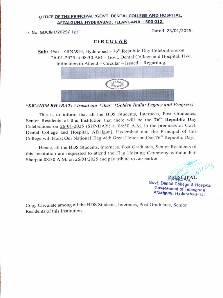 Republic Day - Circular | PDF