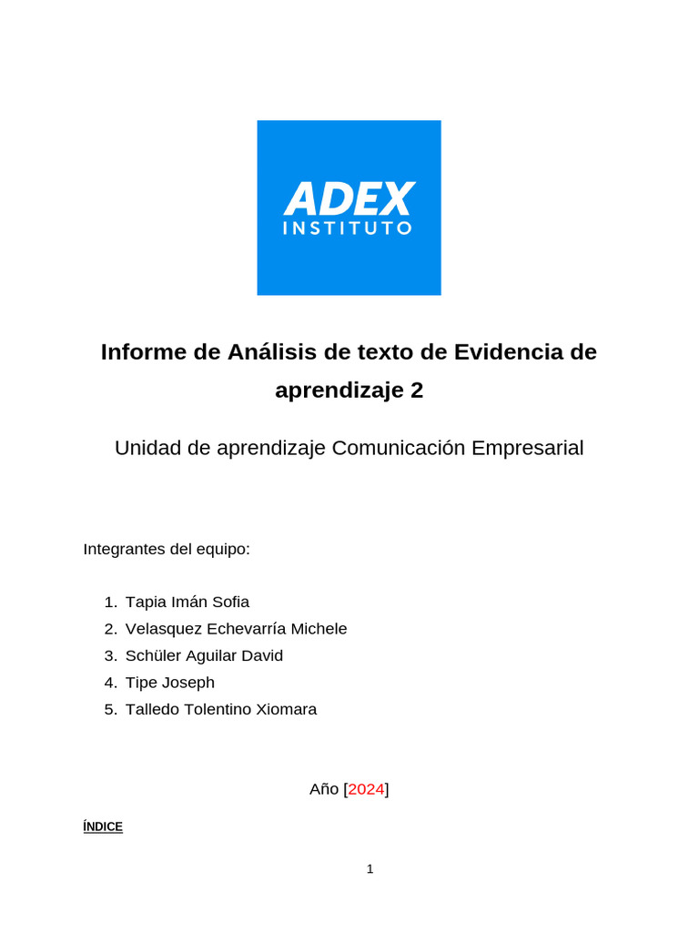 Formato - Informe EA2 | PDF