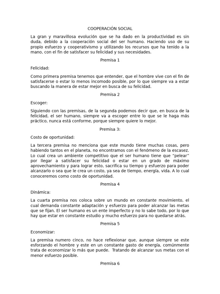 premisas | PDF | Felicidad | Humano