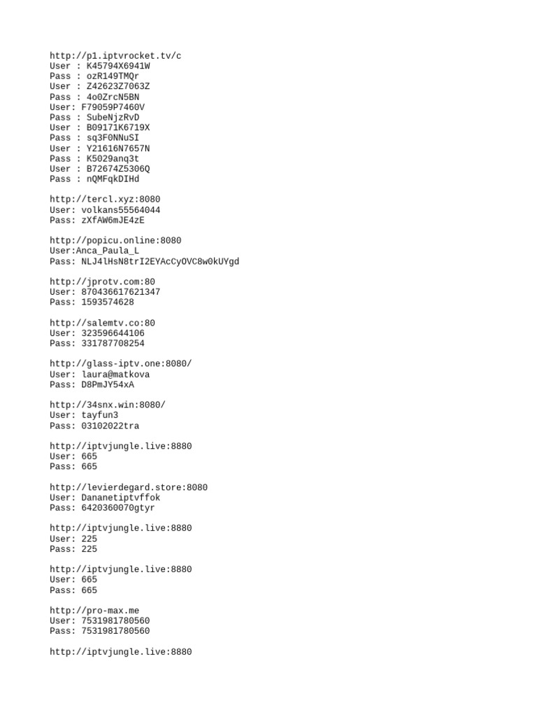 Xtream Iptv Codes Iptvallfree 09022025 | PDF