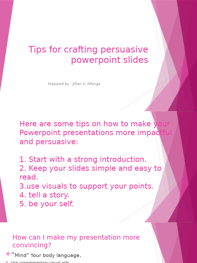 Tips for Crafting Persuasive Powerpoint Slides | PDF | Cognition | Communication