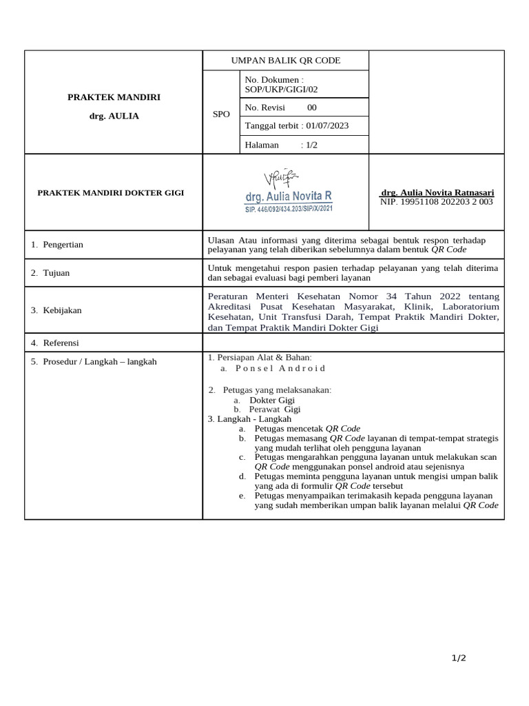 Spo Umpan Balik QR Code | PDF