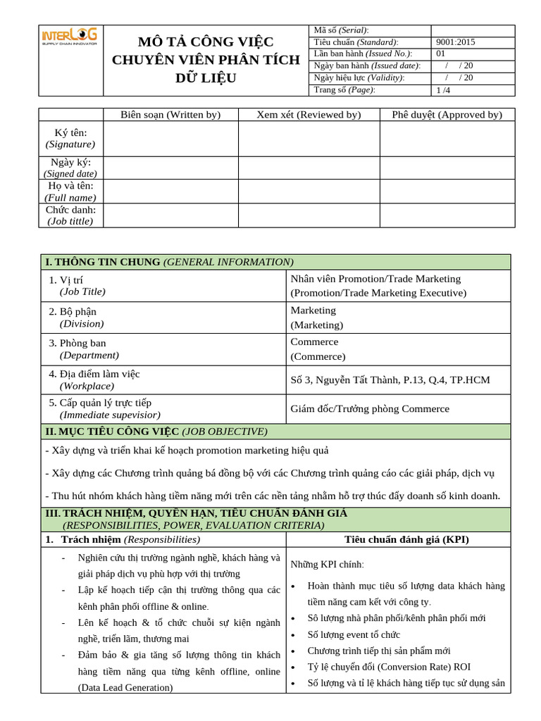 08 - JD - Promotion Marketing Executive | PDF