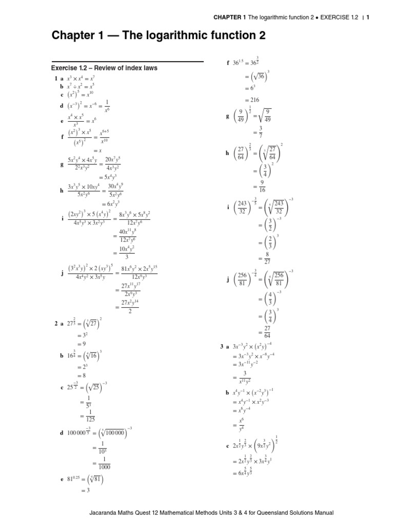 Chapter 01 - SOLUTIONS The Logarithmic Function 2 | PDF | Mathematical Analysis | Complex Analysis