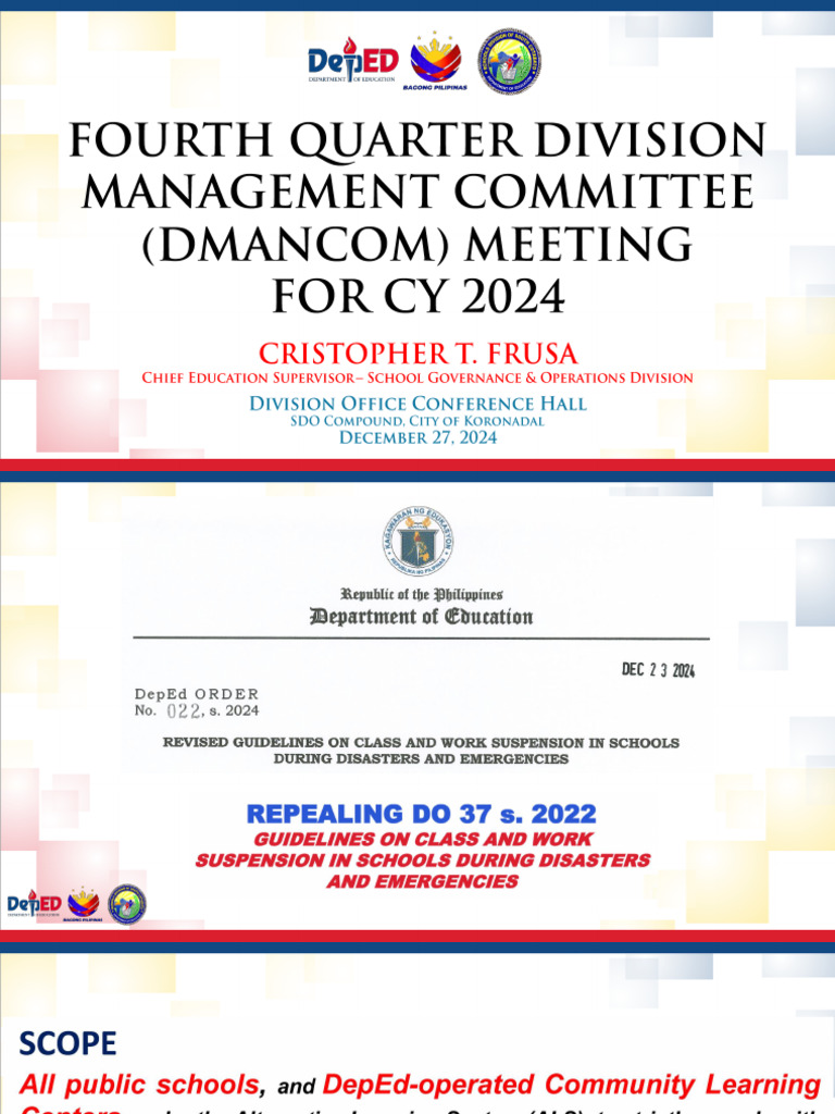 DO 022 S 2024 Revised Guidelines On The Suspension of Classes | PDF
