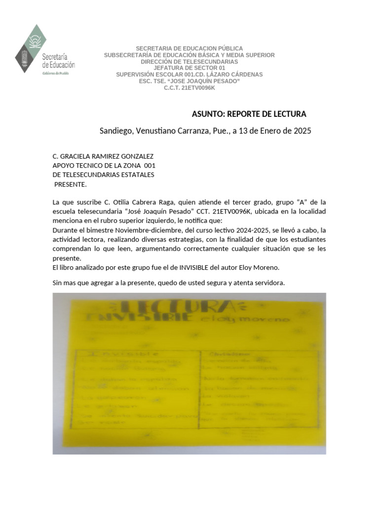 Reporte Lect. | PDF
