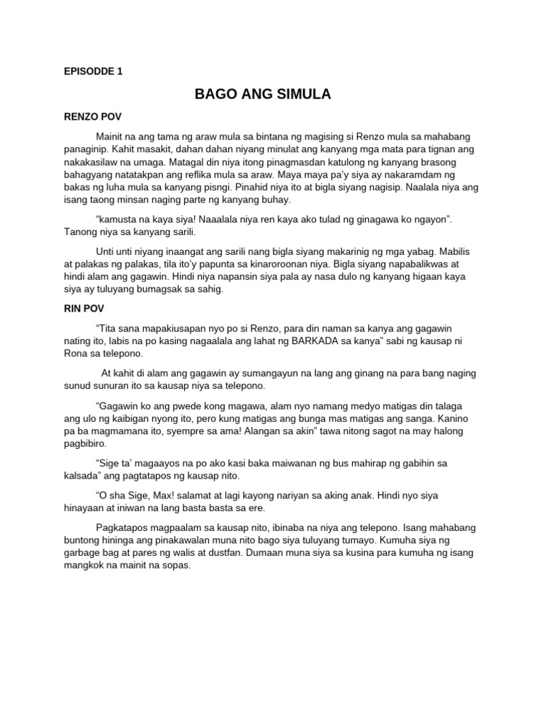 Episode 1 | PDF
