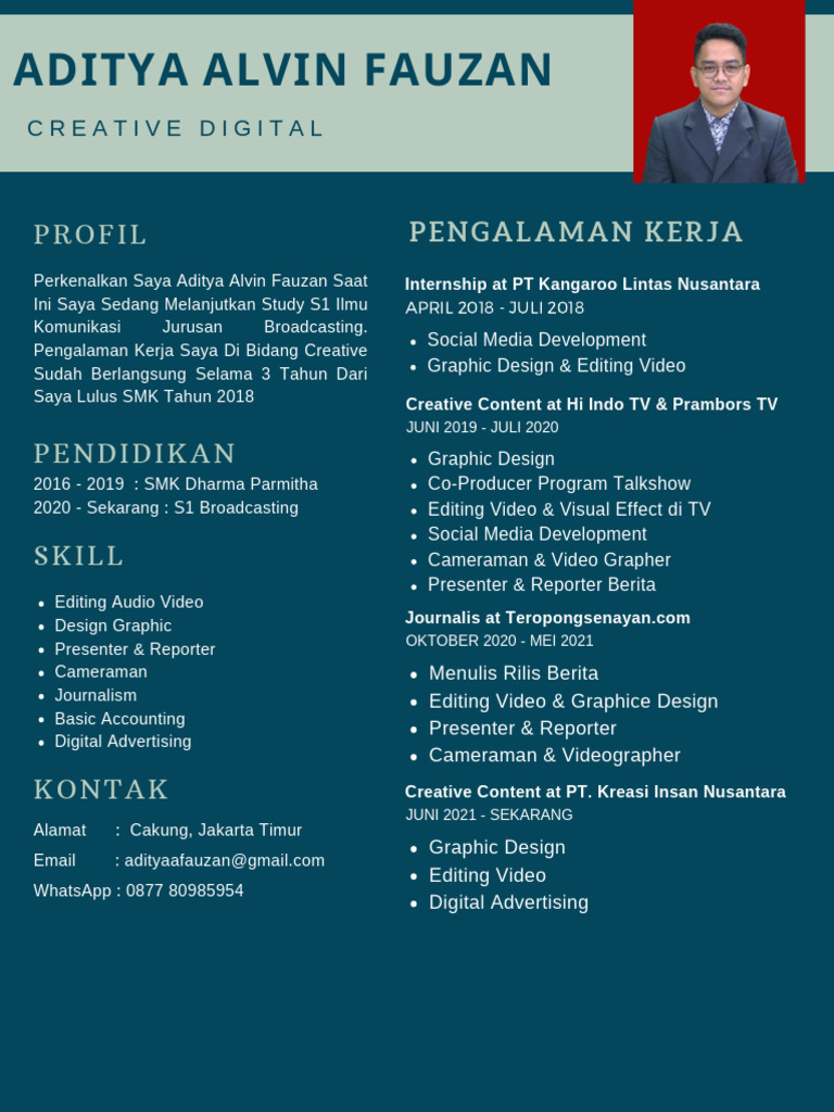 cv - Kak Faiz bagas | PDF