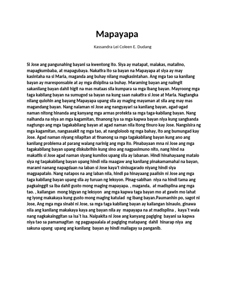 Mapayapa | PDF