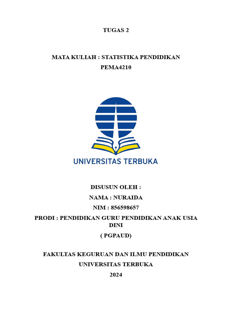 Tugas 2 Statistika Pendidikan Nuraida | PDF