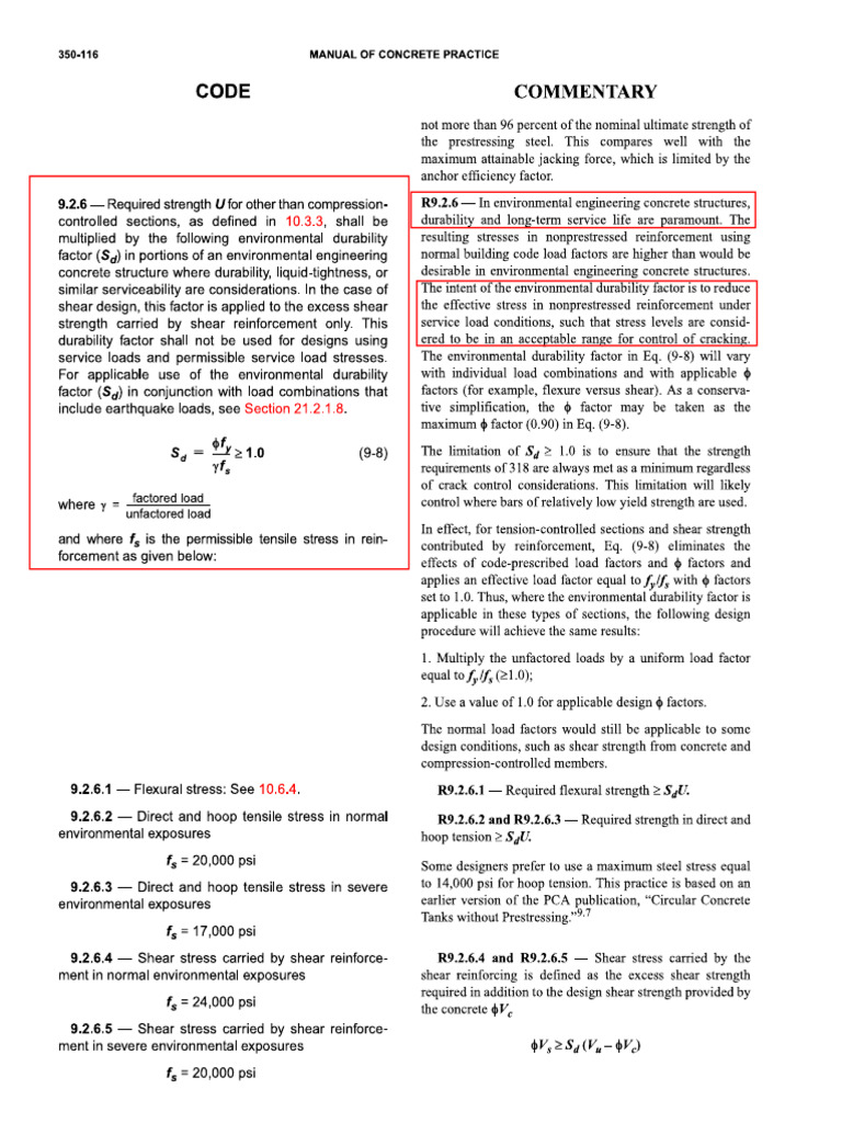 ACI-350-06 Environmental Durability Factor | PDF