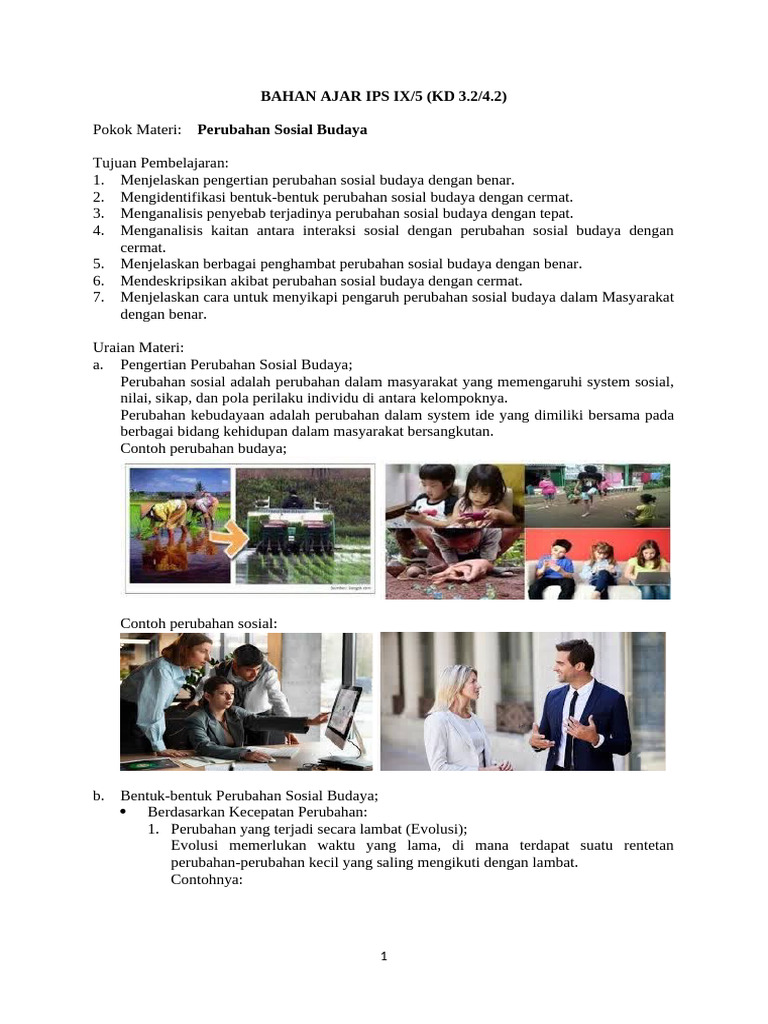 Bahan Ajar Ips Ix KD 2 | PDF