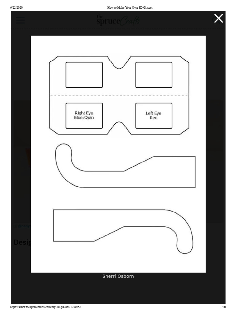 DIY 3D Glasses Template Guide | PDF