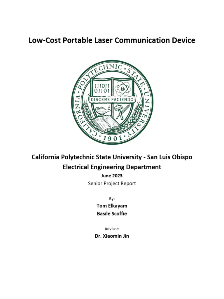 Portable Laser Communication Device | PDF | Transmitter | Information ...