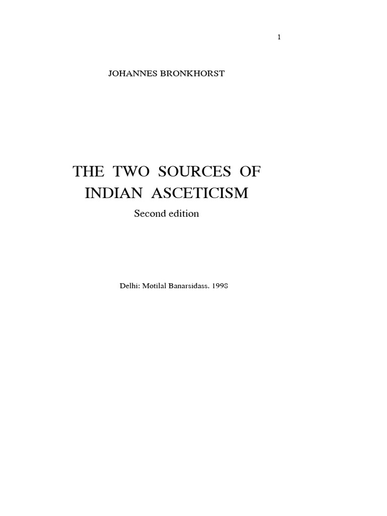 The_Two_Sources_of_Indian_Asceticism | PDF | Asceticism | Vedas