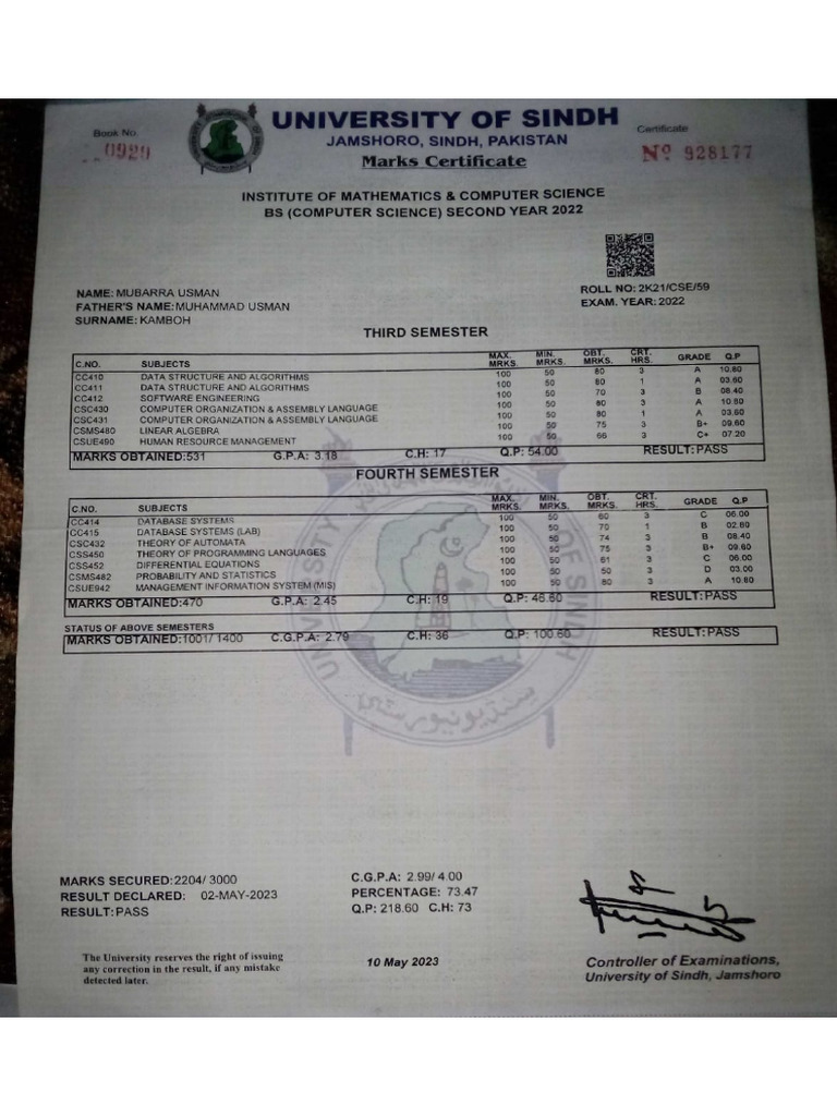 3rd and 4th Semester | PDF