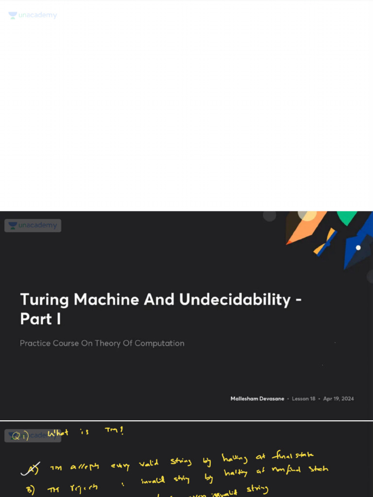 Turing Machine and Undecidability Part I With Anno | PDF