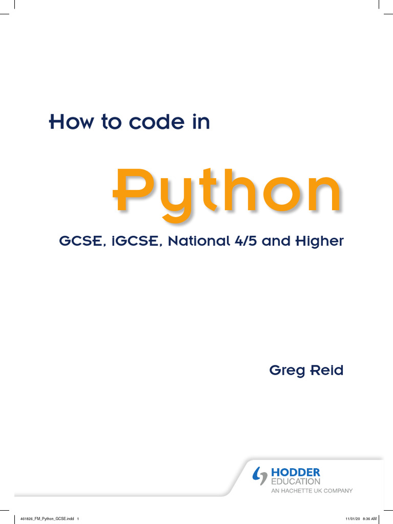 how-to-code-in-python-sample-pages-9781510461826 | PDF | Computer Programming | Computer Program