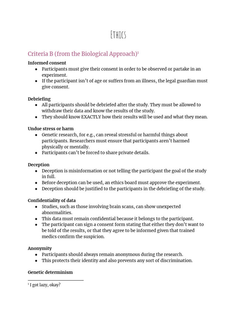Ethical Guidelines in Biological Research | PDF