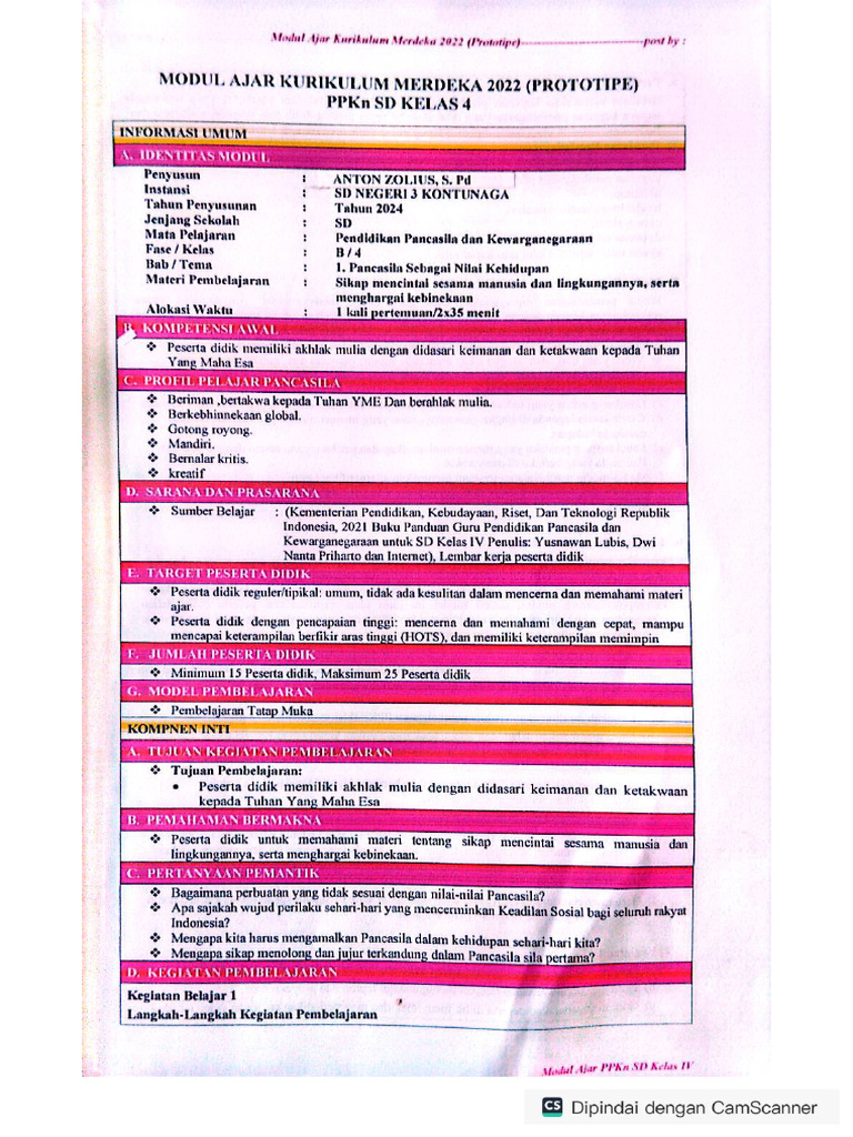 Modul Ajar Pak Anton | PDF