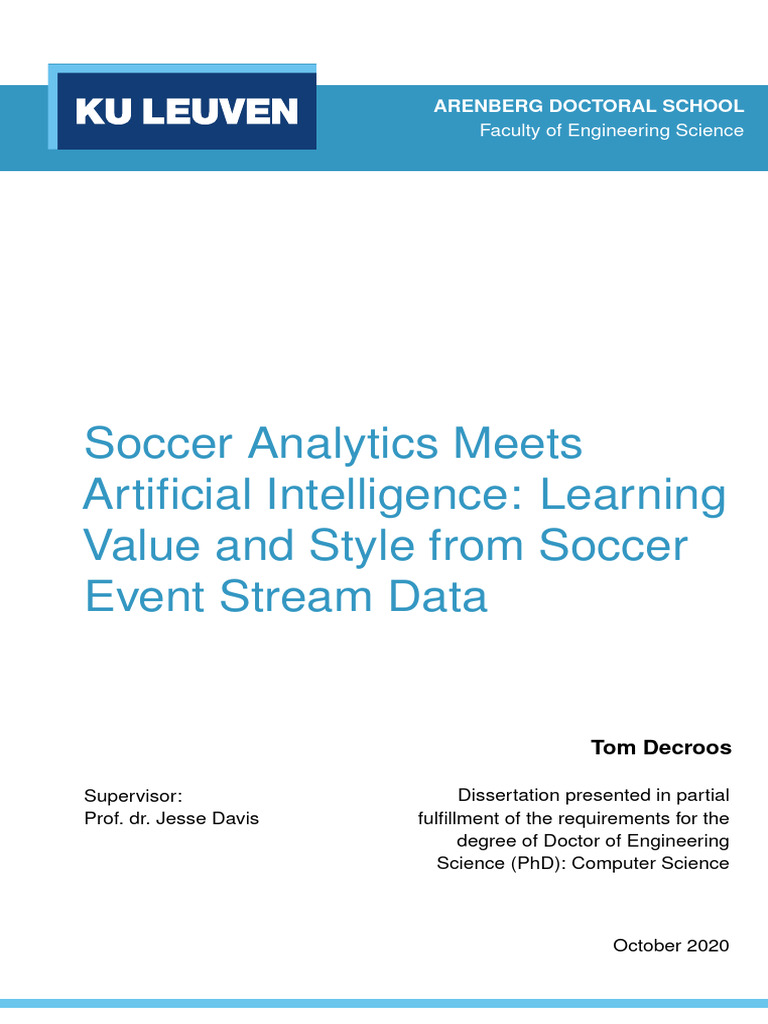 Soccer Analytics Meets Artificial Intelligence: Learning Value and Style From Soccer Event ...