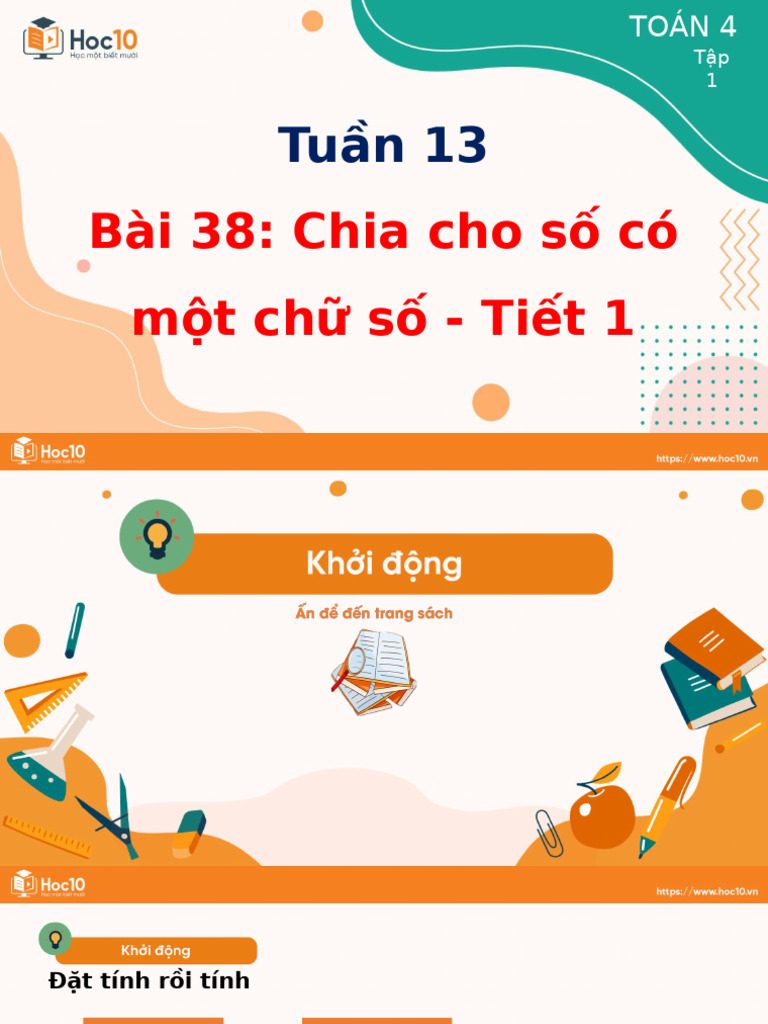 Tuan 13 Bai 38 Chia Cho So Co Mot Chu So Tiet 1 | PDF