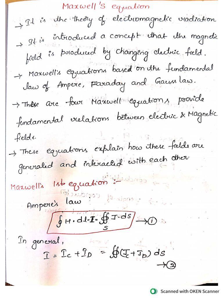 Maxwell Equation S | PDF