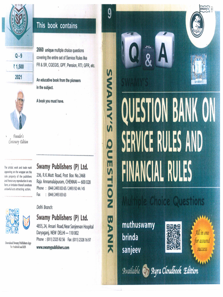 Swamy MCQ Book On Rules | PDF