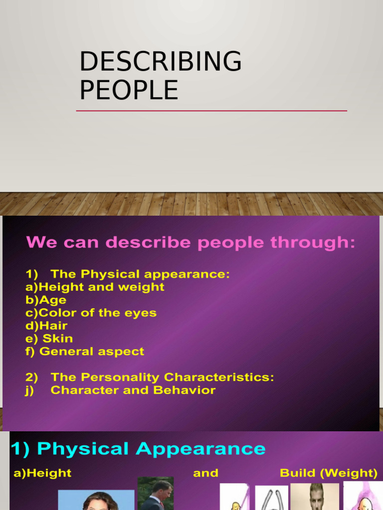 Describing People | PDF
