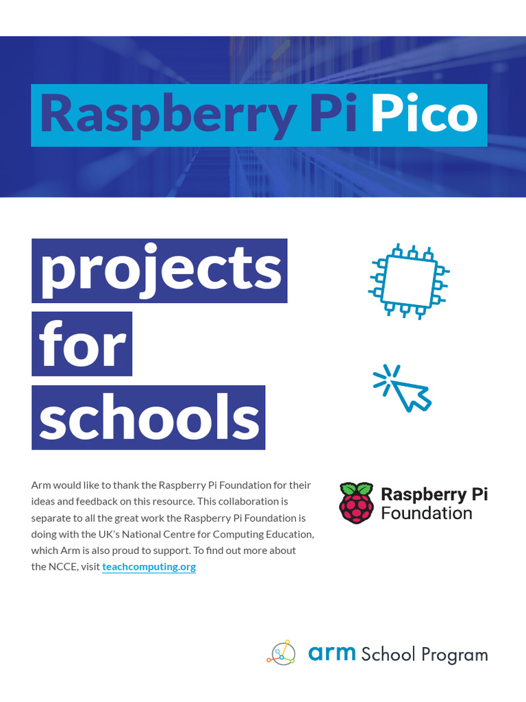 Arm Raspberry Pi Pico Projects For Schools | PDF | Light Emitting Diode | Transistor
